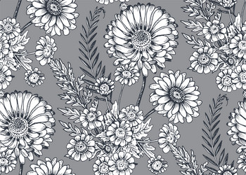 Seamless summer flower pattern Royalty Free Vector Image