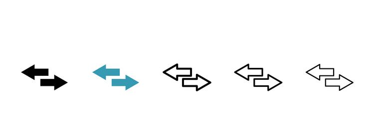 Transfer arrows icon Royalty Free Vector Image