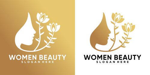 Women logo design with unique and creative concept
