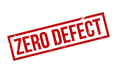 Zero defect rubber stamp seal Royalty Free Vector Image