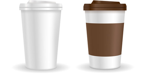 Paper cup with black tea Royalty Free Vector Image