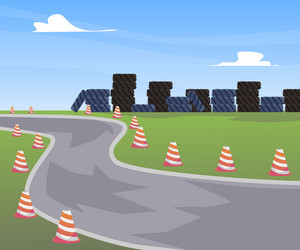 Car Racetrack Cartoon Backgrounds