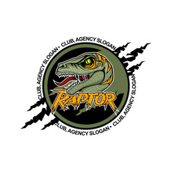 No raptor sign on white Royalty Free Vector Image