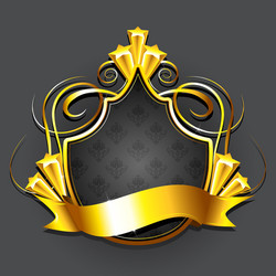 Royal golden frame for design Royalty Free Vector Image