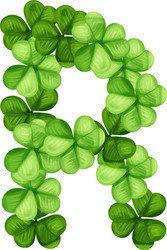 Letter l clover ornament Royalty Free Vector Image