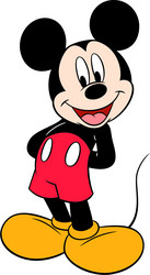 Mickey mouse back pose eps Royalty Free Vector Image