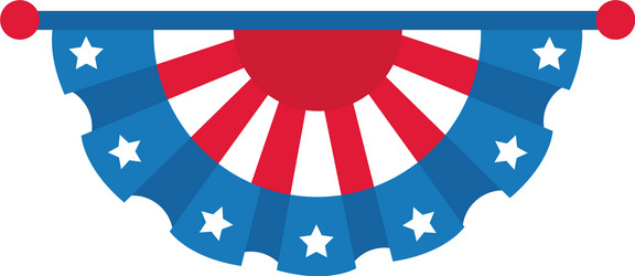 Usa election emblem with stars hanging line style Vector Image