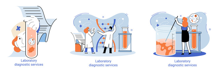 Laboratory diagnostic services health indicators Vector Image