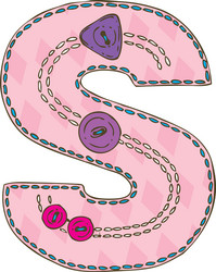 Letter r in patchwork style Royalty Free Vector Image