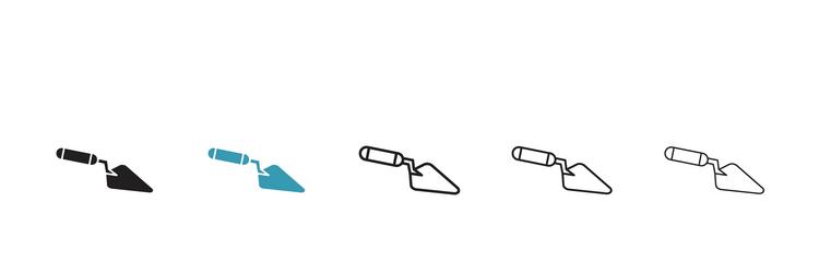 Trowel icon set bricklayer cement mason symbol Vector Image