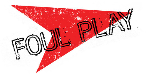 Foul play rubber stamp Royalty Free Vector Image