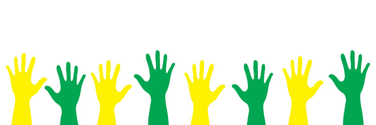 Crowd of People Rise Hand Vector Images (78)