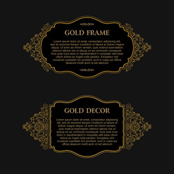 Eastern gold arabic lines design templates muslim Vector Image