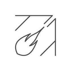 Metal casting line outline icon Royalty Free Vector Image