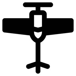 Large wing span equipped in motor glider Vector Image