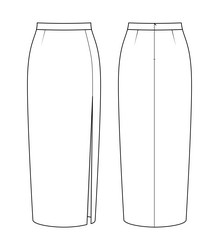 Skirt Fashion Flat Technical Drawing Vector Images (over 820)