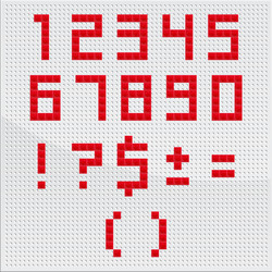 Pixelated Number Vector Images (over 3,800)