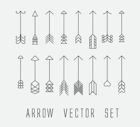 Retro arrows set Royalty Free Vector Image - VectorStock