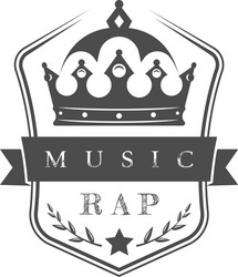 Rap music logo Royalty Free Vector Image - VectorStock