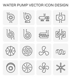 Water pump icon set Royalty Free Vector Image - VectorStock