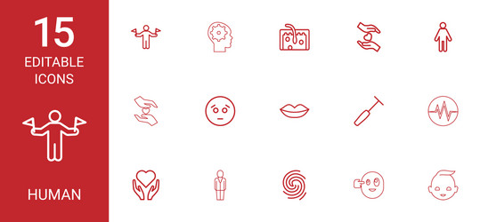 Human icons Royalty Free Vector Image - VectorStock