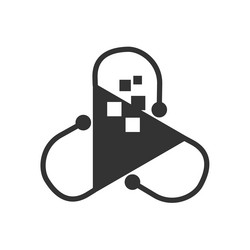 Continuous play icon Royalty Free Vector Image