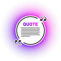 Square quote blank template bracket Royalty Free Vector