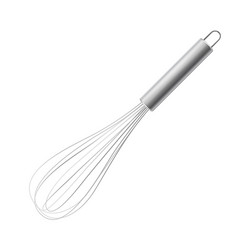 Baking with wire whisk logo on white background Vector Image
