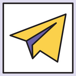 Aircraft button icon telegram Royalty Free Vector Image