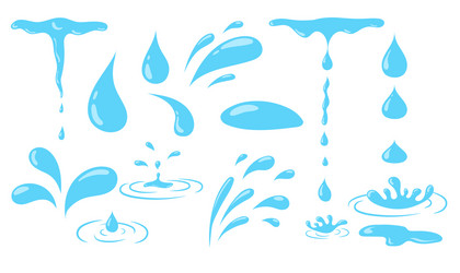 Water splash cartoon Royalty Free Vector Image