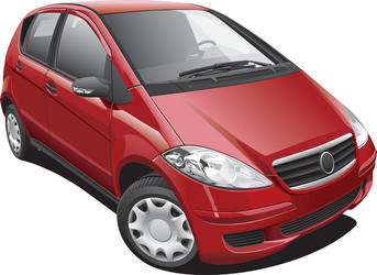 Small modern honda brio car Royalty Free Vector Image