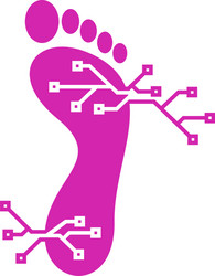 Tech foot logo template creative foot logo Vector Image