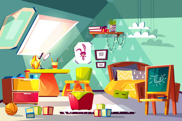 Kids in classroom cartoon children in school Vector Image