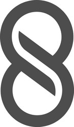 Number eight logo 8 type alphabet math typo Vector Image