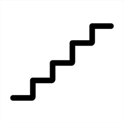 Outline stairs icon side view Royalty Free Vector Image