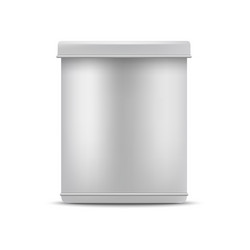Realistic detailed 3d white blank tin can template