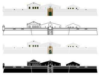 Five points fort in recife brazil Royalty Free Vector Image