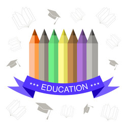 With education elements background Royalty Free Vector Image