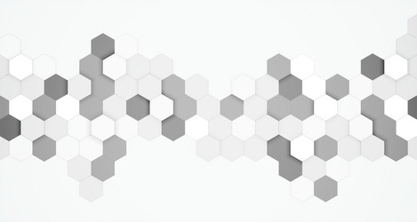 3d hexagonal white pattern background Royalty Free Vector