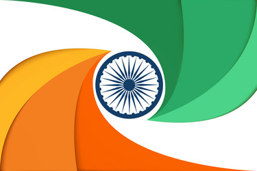 Abstract tricolor indian background Royalty Free Vector