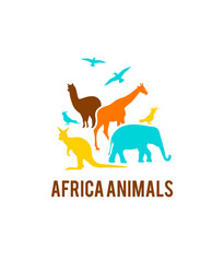 Original abstract african logo with doodle Vector Image