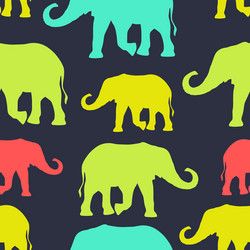 Seamless pattern with colorful silhouette Vector Image