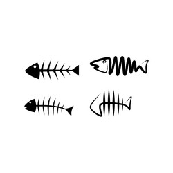 Fishbone logo Royalty Free Vector Image - VectorStock