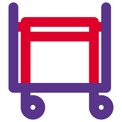 Linen trolley for carrying clothes and napkins Vector Image