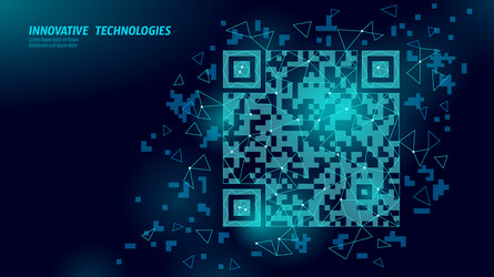 Qr code verification online technology 3d web Vector Image