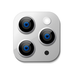 Camera frame lens flat outline icon Royalty Free Vector