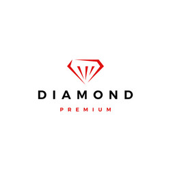 Red diamond logo icon Royalty Free Vector Image