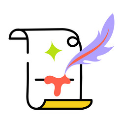 Script writing Royalty Free Vector Image - VectorStock