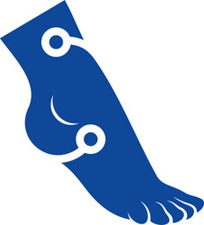 Tech foot logo template creative foot logo Vector Image