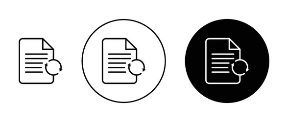 Update document icon setrecycle and refresh Vector Image